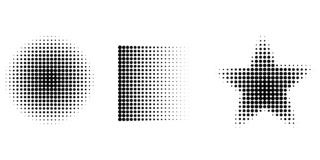 Premium Vector | Halftone gradient effect vector set collection Premium Vector | Halftone gradient effect vector set collection