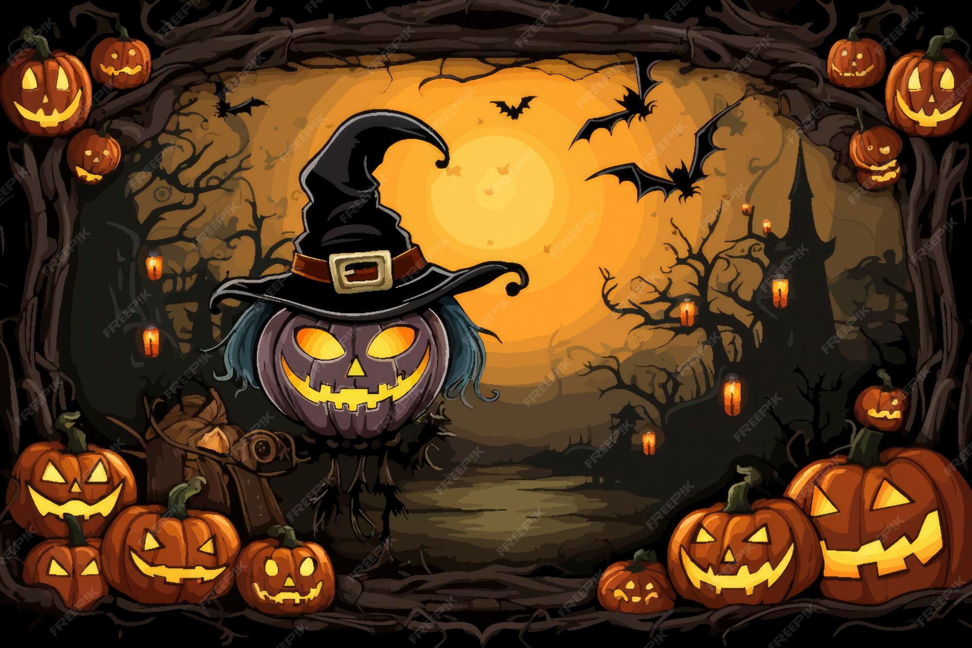Premium Vector | Halloween concept vector illustration Premium Vector | Halloween concept vector illustration