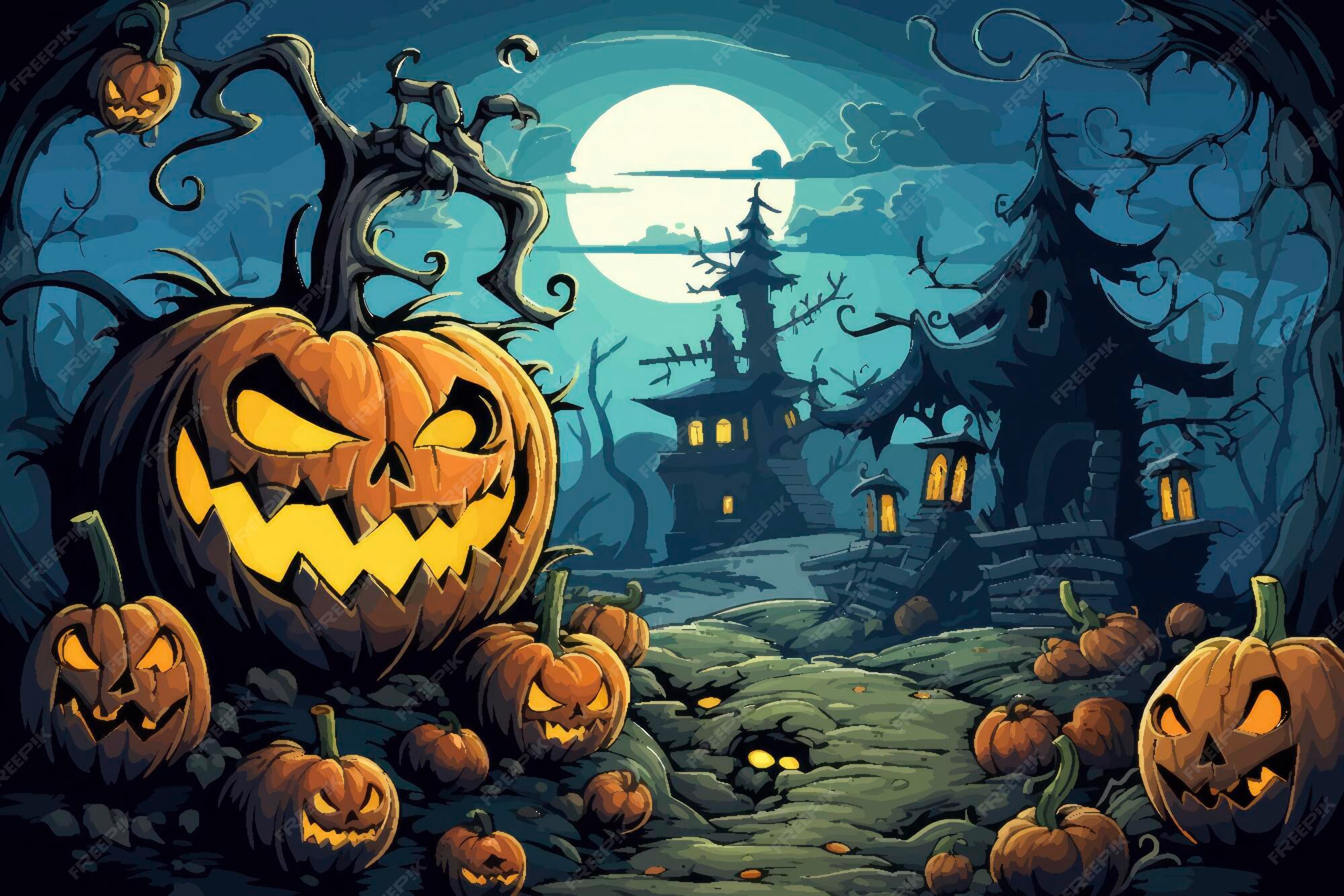 Premium Vector | Halloween concept vector illustration Premium Vector | Halloween concept vector illustration