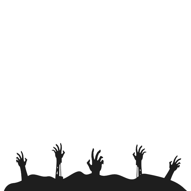 Premium Vector | Halloween Zombie Hand Silhouette Premium Vector | Halloween Zombie Hand Silhouette
