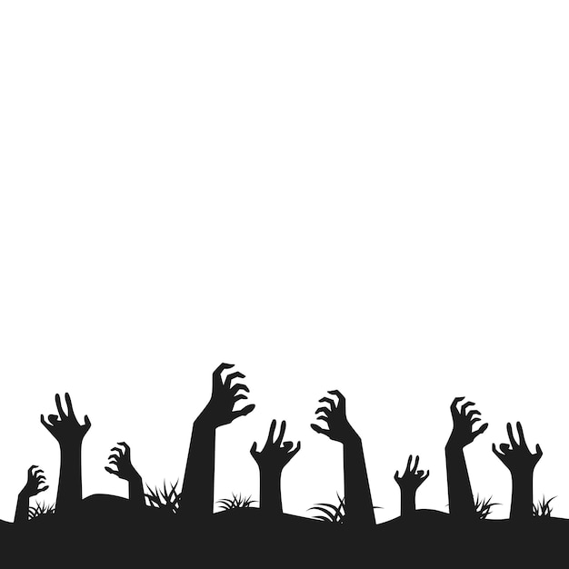 Premium Vector | Halloween Zombie Hand Silhouette Premium Vector | Halloween Zombie Hand Silhouette