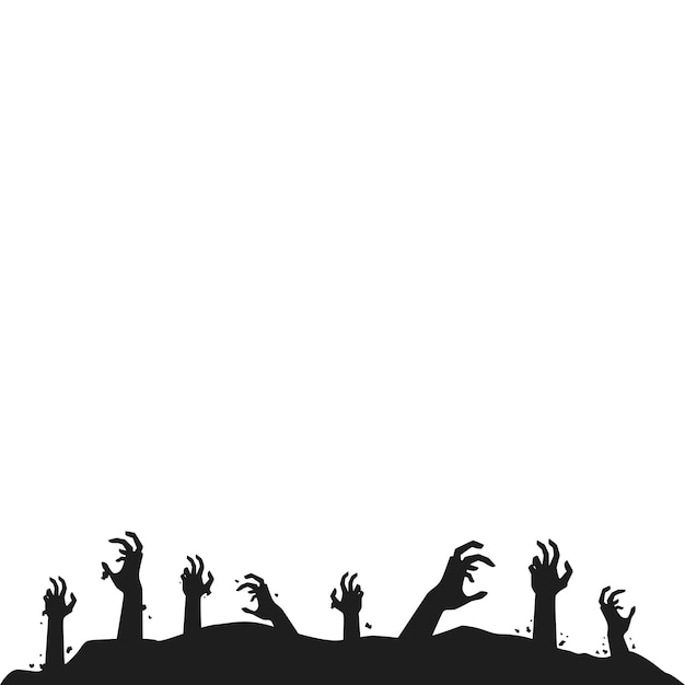 Premium Vector | Halloween Zombie Hand Silhouette Premium Vector | Halloween Zombie Hand Silhouette