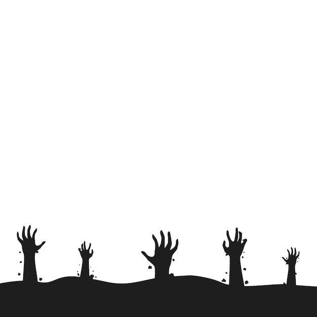Premium Vector | Halloween Zombie Hand Silhouette Premium Vector | Halloween Zombie Hand Silhouette
