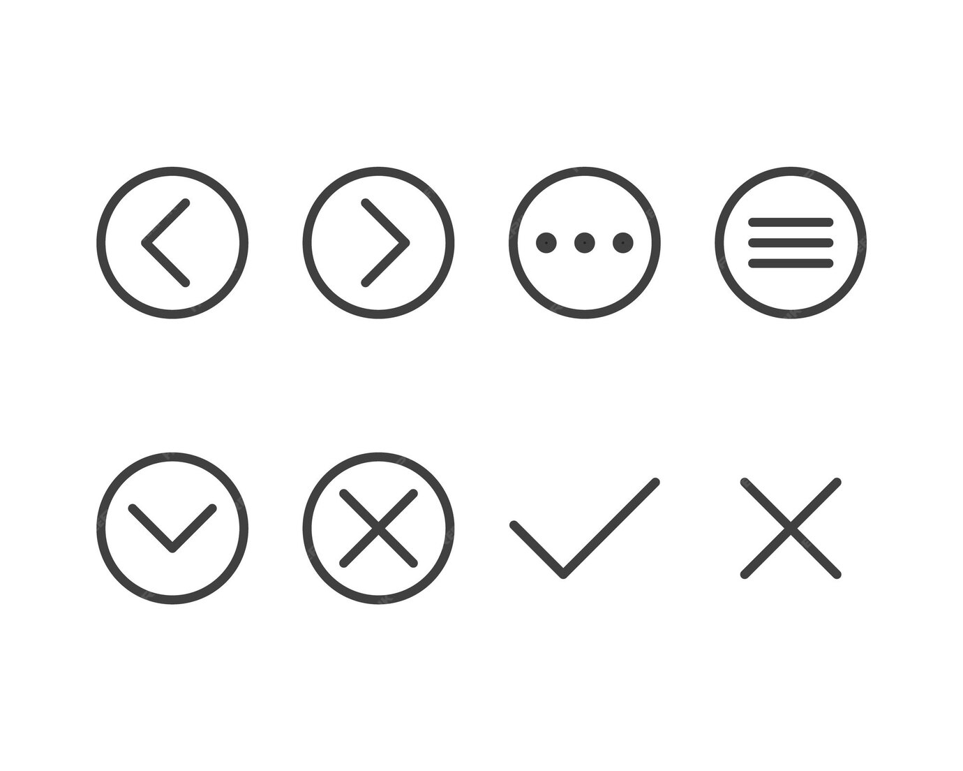 Premium Vector Hamburger Menu Icon Buttons Website Ui Navigation Mobile App Design Elements