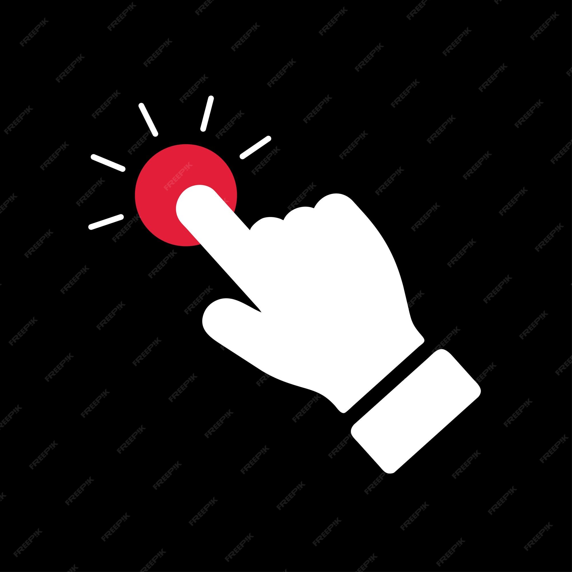 Premium Vector Hand Click Button Mouse Cursor Web Pointer Press Or Website Element Vector