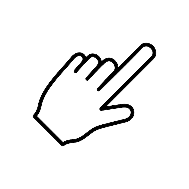 Premium Vector | Hand click icon vector Premium Vector | Hand click icon vector