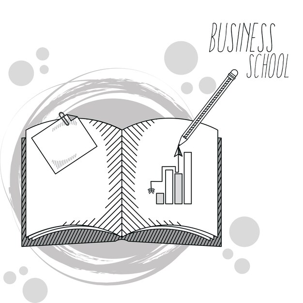 Premium Vector | Hand draw business school cartoons concept Premium Vector | Hand draw business school cartoons concept