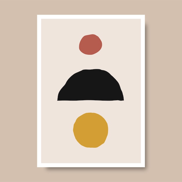 Premium Vector | Hand drawn abstract shape poster Premium Vector | Hand drawn abstract shape poster