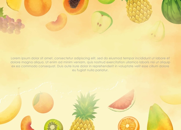 Premium Vector | Hand drawn Banner with fruit. Premium Vector | Hand drawn Banner with fruit.