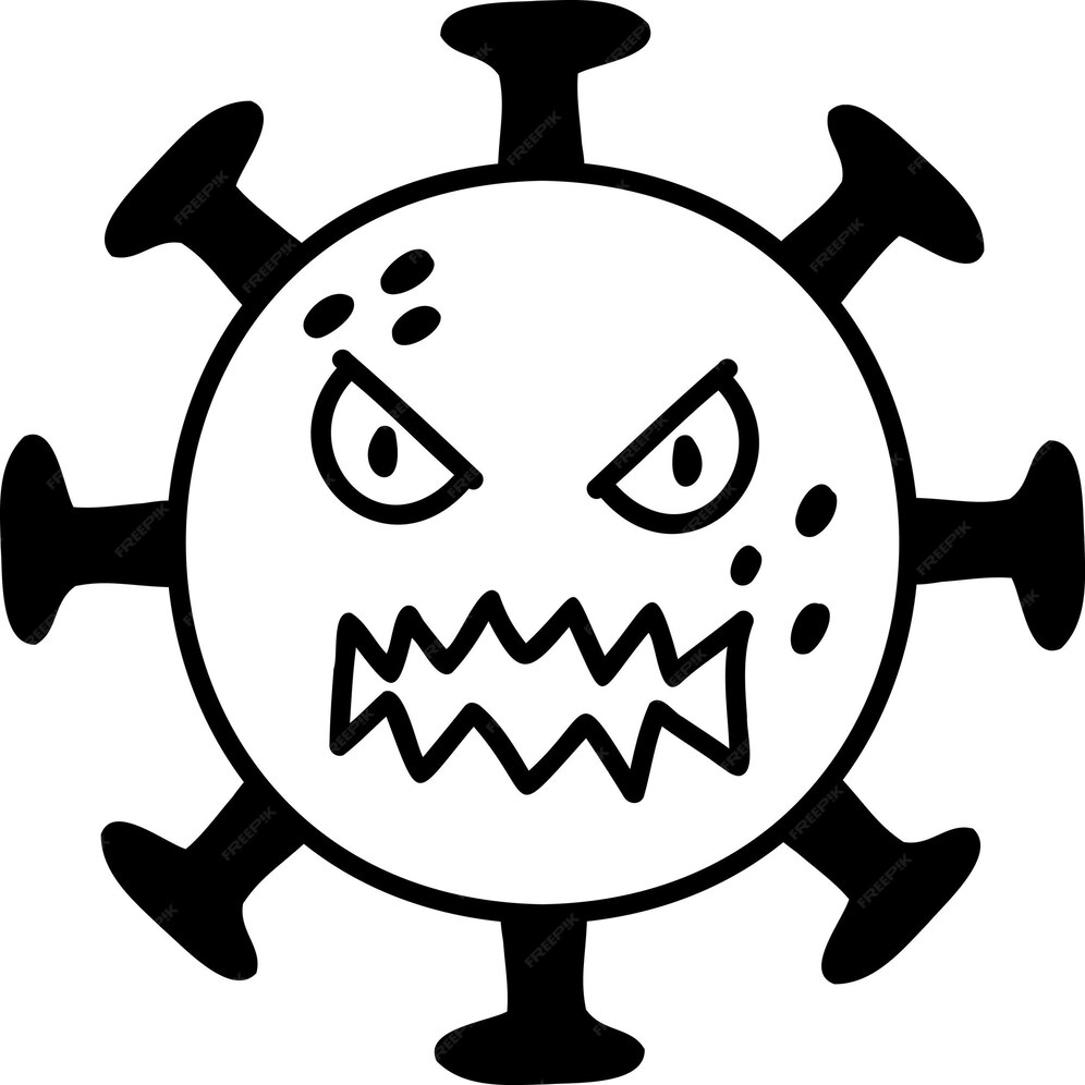 Premium Vector | Hand Drawn cartoon virus illustration Premium Vector | Hand Drawn cartoon virus illustration