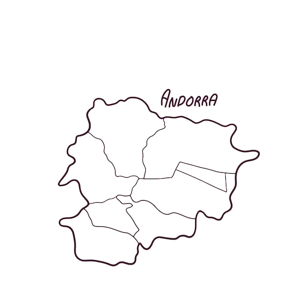 Premium Vector | Hand drawn doodle map of andorra vector illustration Premium Vector | Hand drawn doodle map of andorra vector illustration