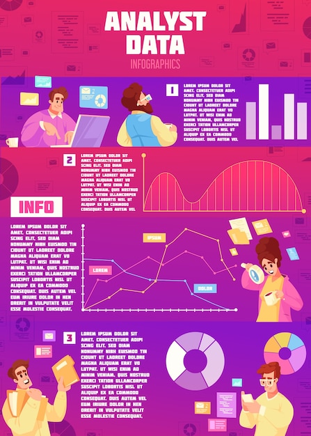 Premium Vector | Hand drawn flat analyst data infographic template Premium Vector | Hand drawn flat analyst data infographic template