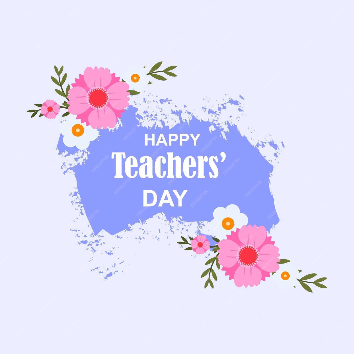 Premium Vector Hand Drawn Flat Teachers Day Illustration