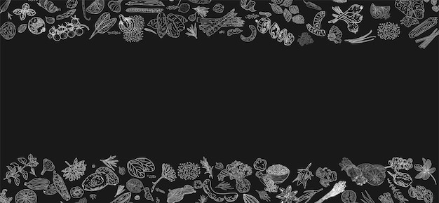Premium Vector | Hand drawn herbs and spices Vector Premium Vector | Hand drawn herbs and spices Vector