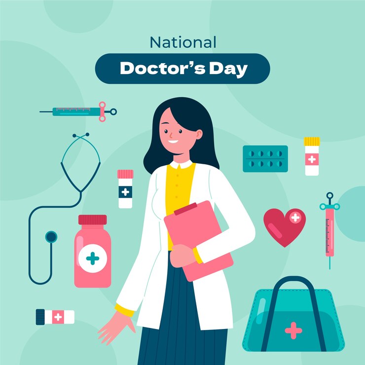 Premium Vector Hand Drawn National Doctors Day Illustration