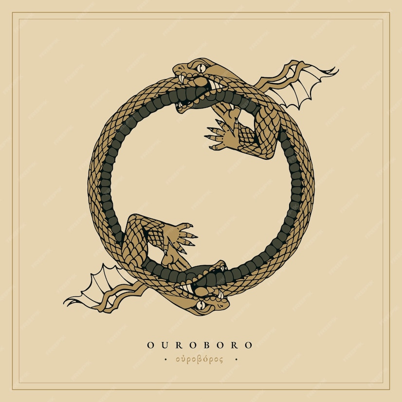 Premium Vector | Hand drawn ouroboros illustration Premium Vector | Hand drawn ouroboros illustration