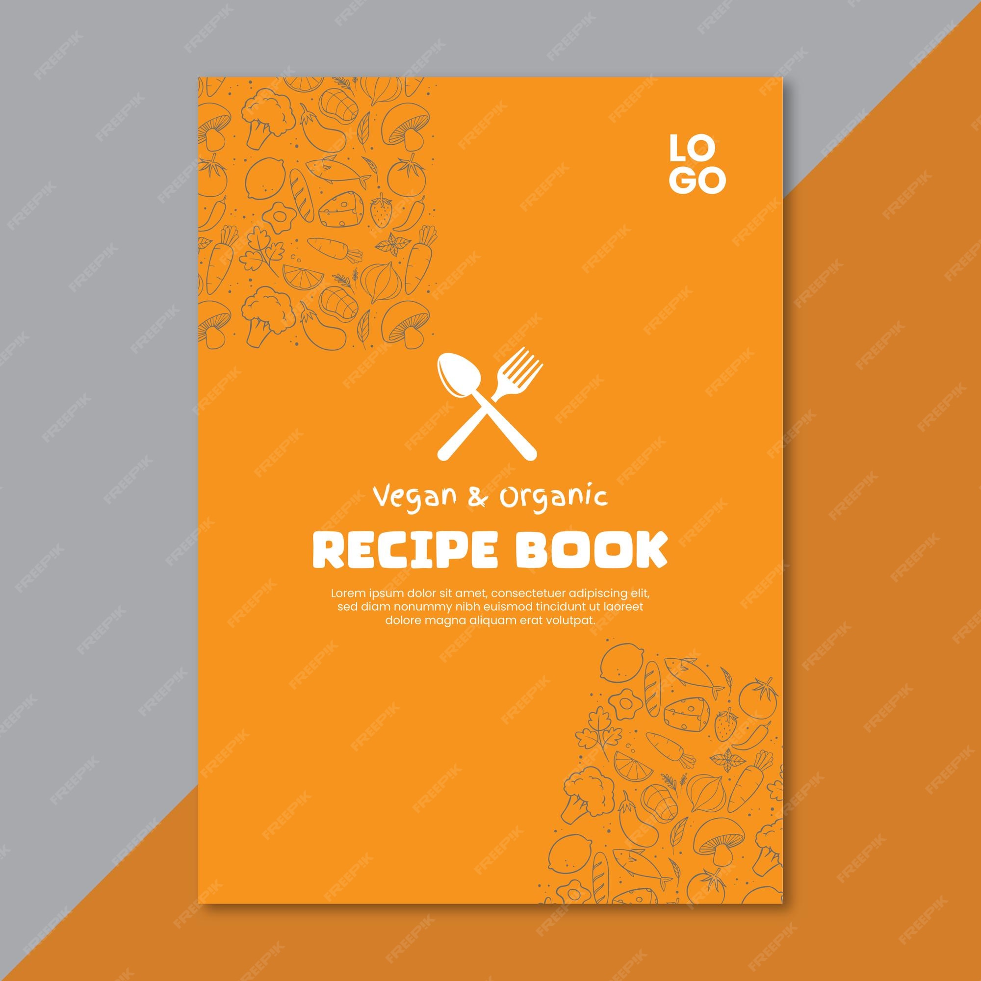 Premium Vector Hand Drawn Recipe Book Template Design