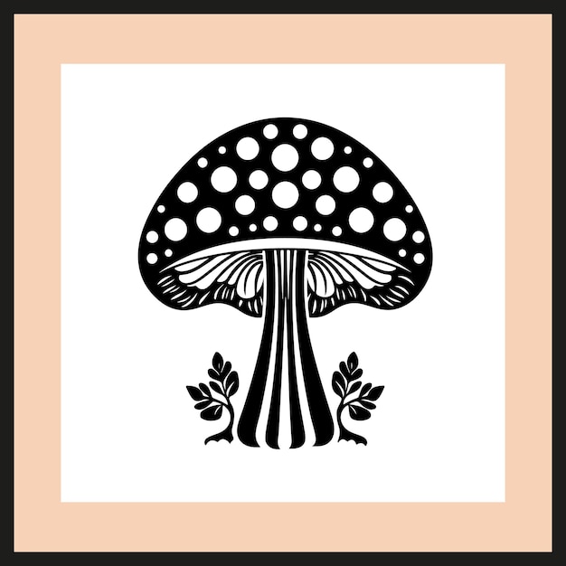 Premium Vector Hand Drawn Silhouettes Of Fly Agaric Mushroom