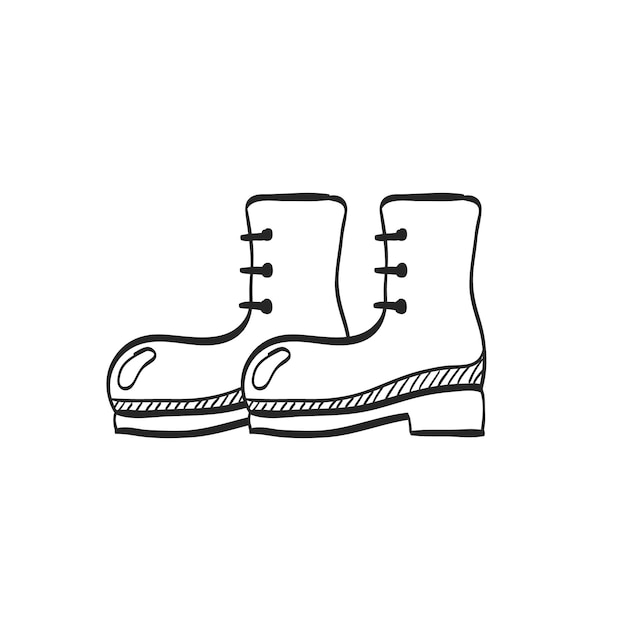 Premium Vector | Hand drawn sketch icon boot Premium Vector | Hand drawn sketch icon boot