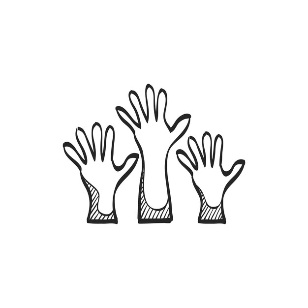 Premium Vector | Hand drawn sketch icon hands Premium Vector | Hand drawn sketch icon hands