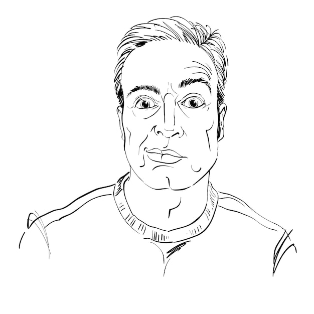 Premium Vector | Hand-drawn vector illustration of skeptic guy with ... Premium Vector | Hand-drawn vector illustration of skeptic guy with ...