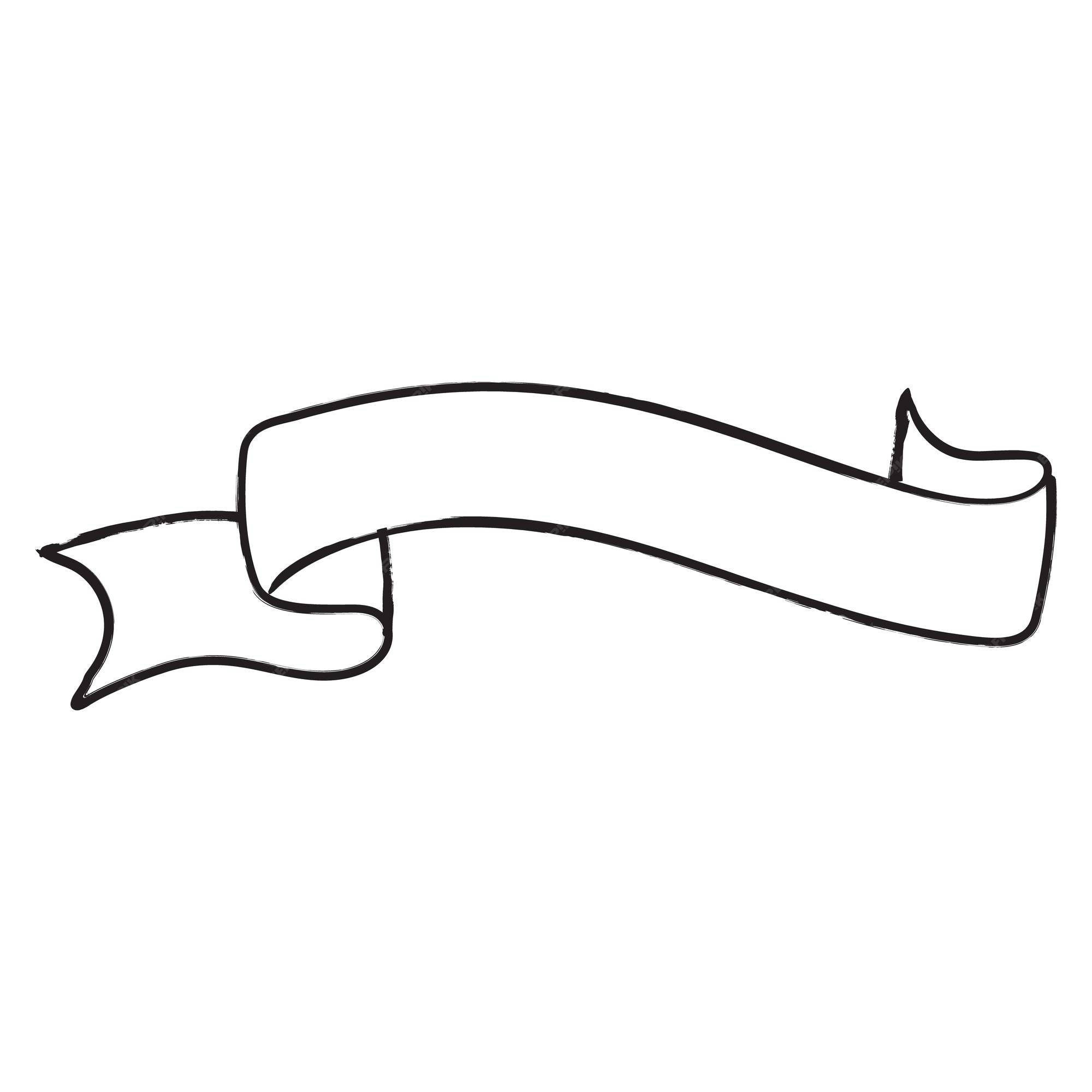 Premium Vector | Hand drawn vector scroll banner sketch retro tape ...