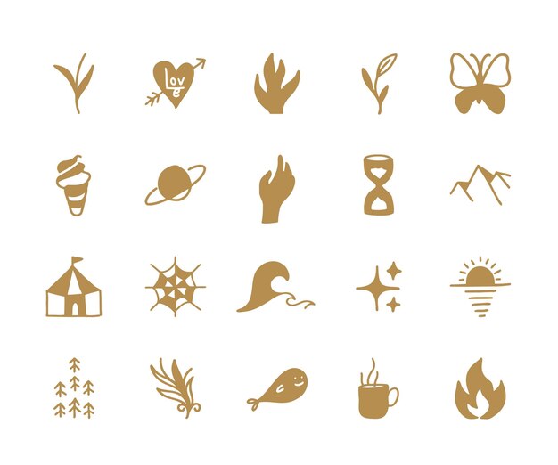 Premium Vector | Hand drawn vector symbols and shapes Premium Vector | Hand drawn vector symbols and shapes