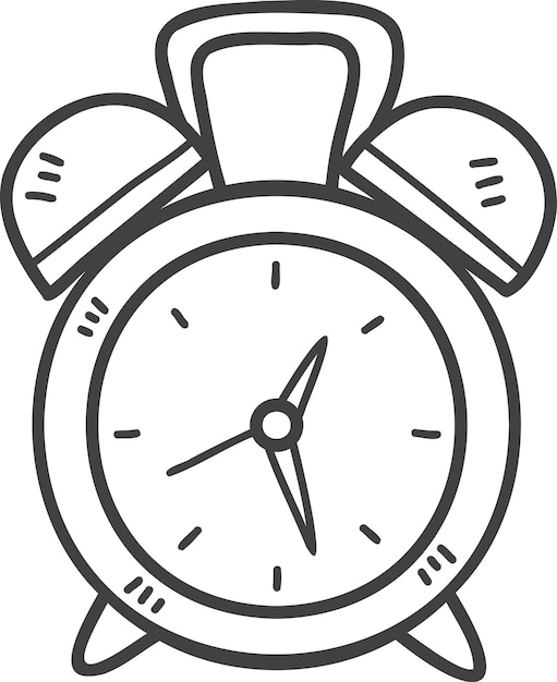 Premium Vector | Hand drawn vintage alarm clock illustration Premium Vector | Hand drawn vintage alarm clock illustration