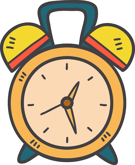 Premium Vector | Hand drawn vintage alarm clock illustration Premium Vector | Hand drawn vintage alarm clock illustration