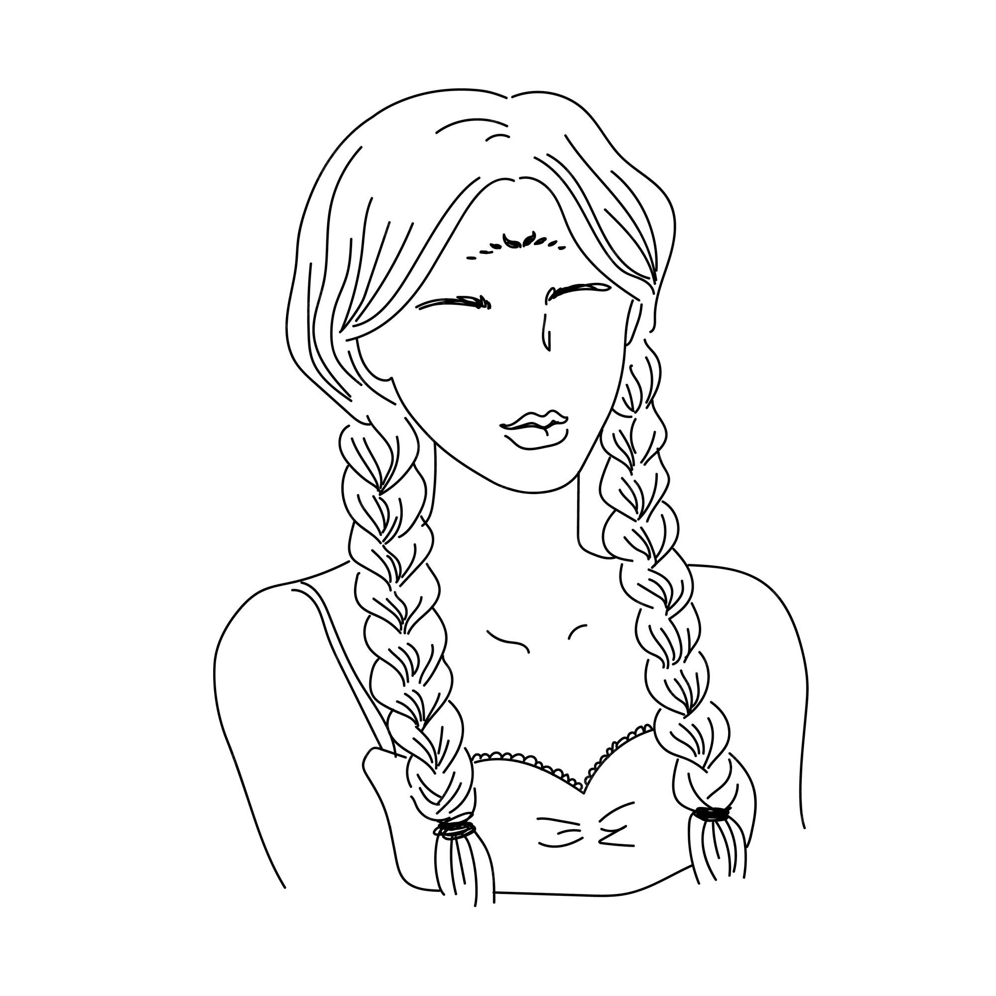 Braided Hair Drawings