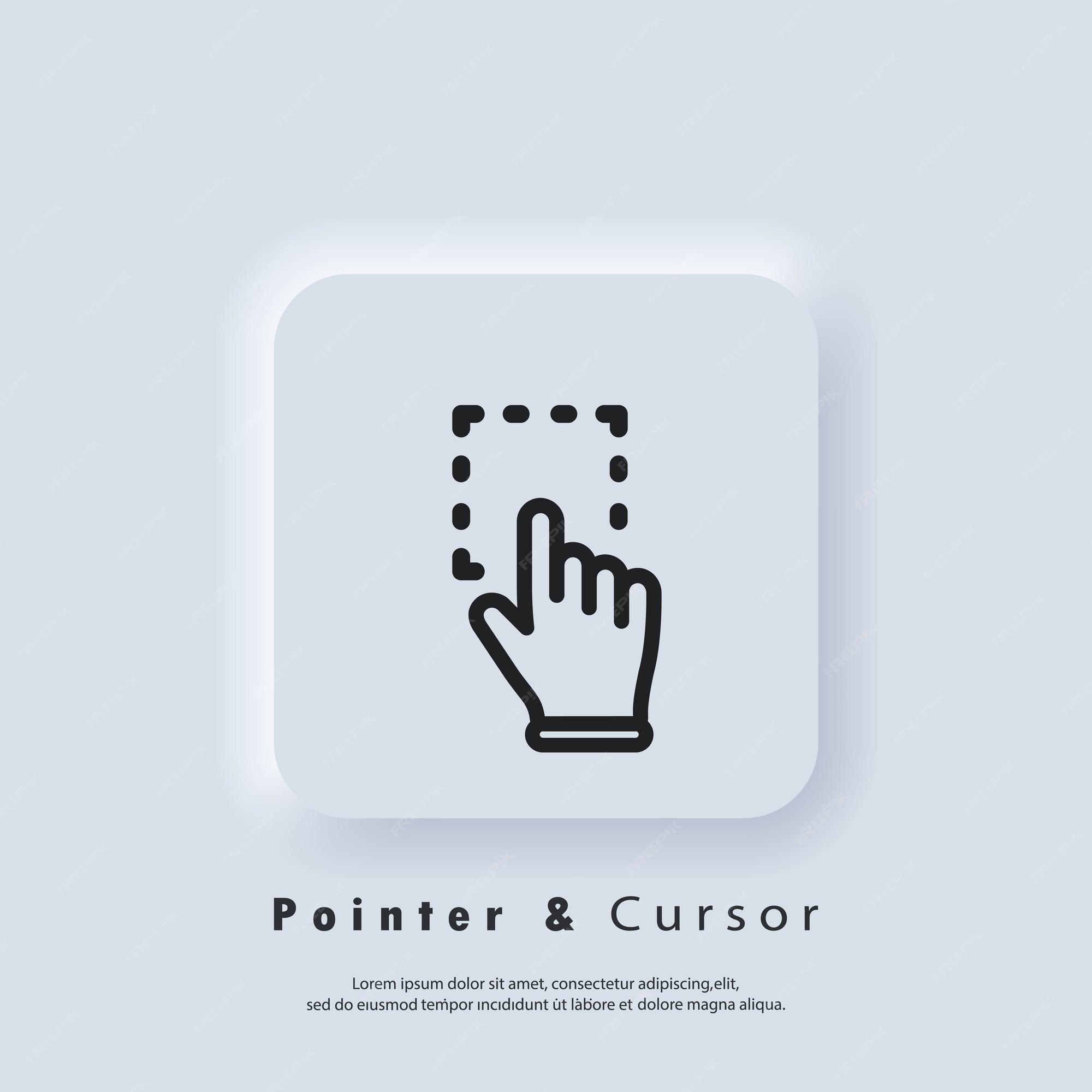 Premium Vector | Hand pointer, clicking icon. clicking finger icon, hand pointer. vector eps 10 ...