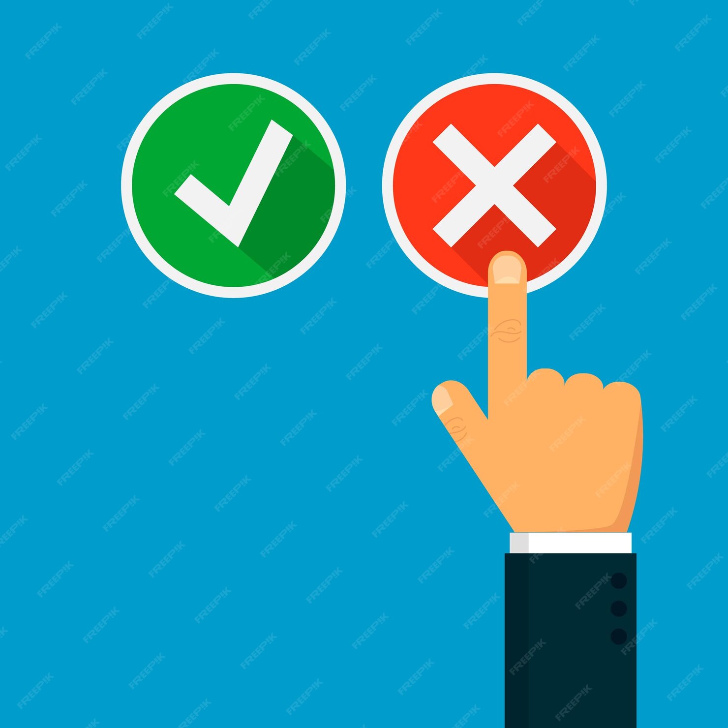 Premium Vector | Hand pushing button with checkmark icon isolated on ... Premium Vector | Hand pushing button with checkmark icon isolated on ...