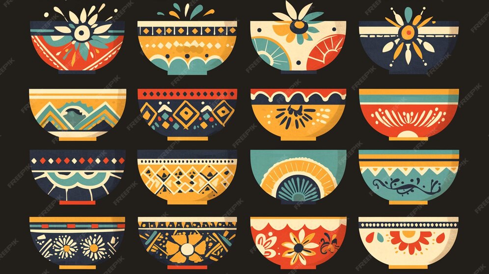 Premium Vector Handcrafted Pottery Features Ancient Indian Designs Collection