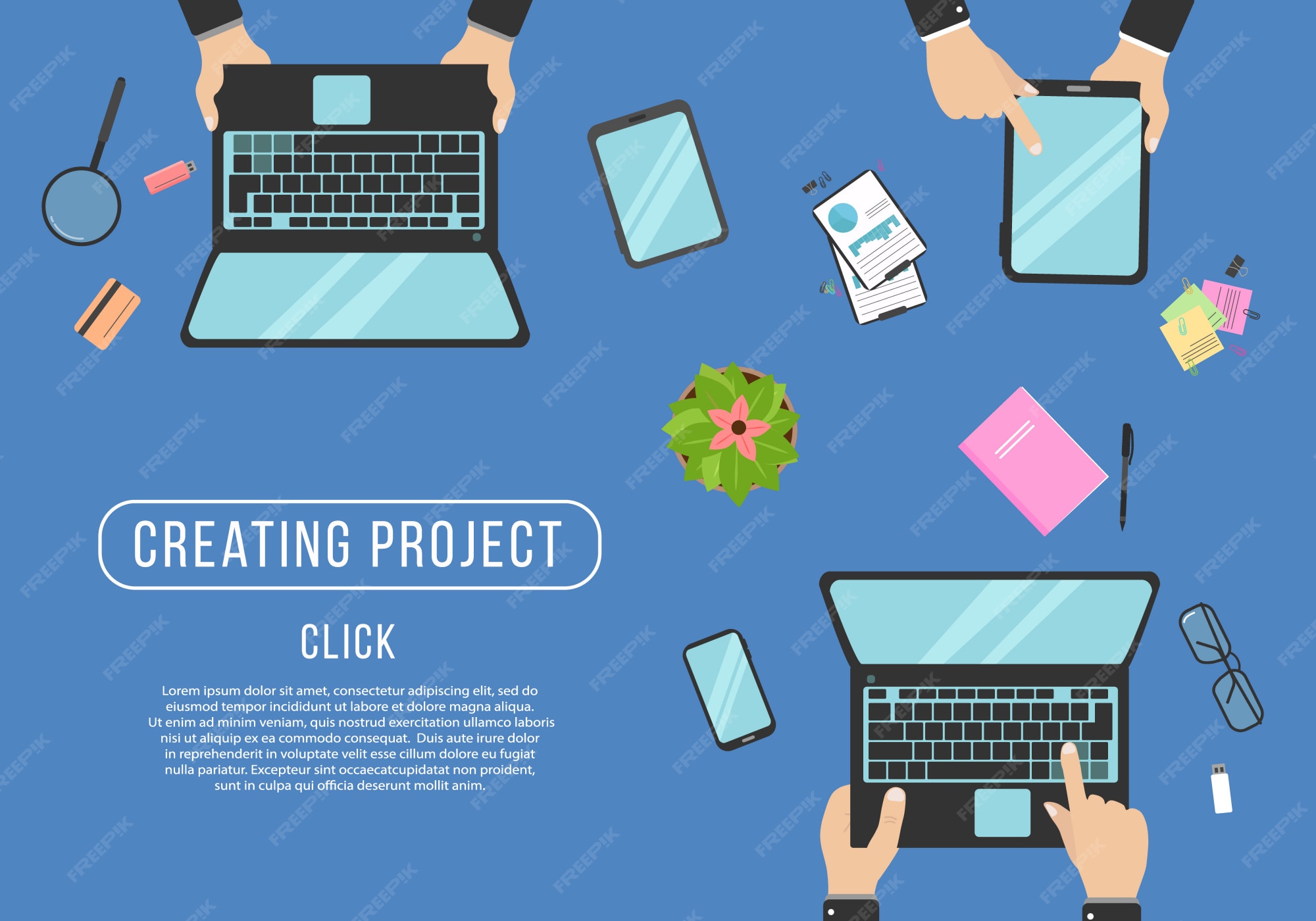 Premium Vector | Hands typing text on computer keyboard.programmer ...