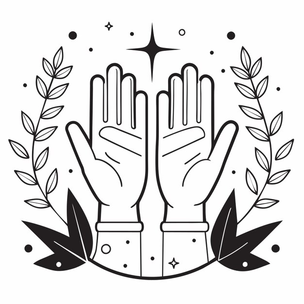 Hands Vector Illustration Flat 2 Premium Ai Generated Vector