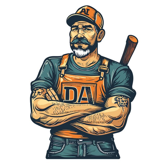 Premium Vector Handyman Character