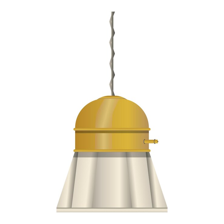Premium Vector | Hanging lamp with lampshade in realistic style ... Premium Vector | Hanging lamp with lampshade in realistic style ...