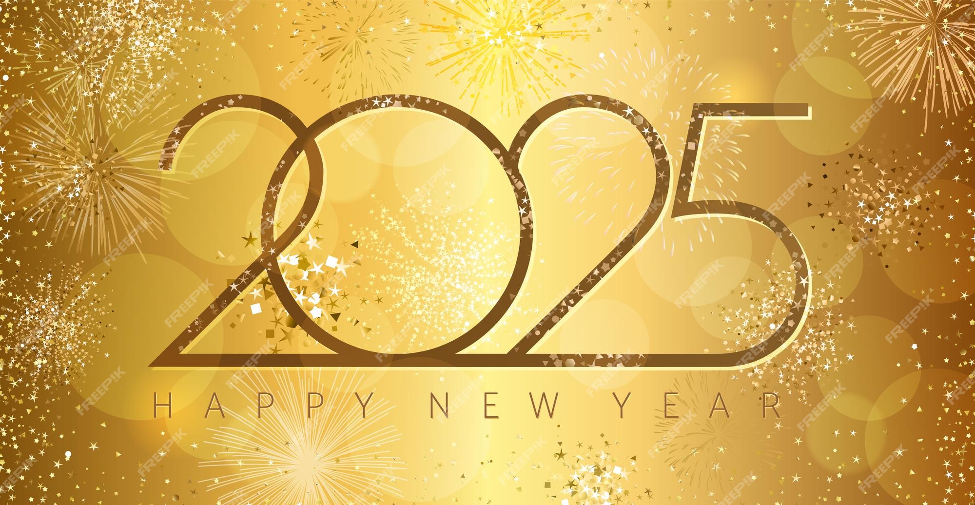 Premium Vector | Happy 2025 eve vector illustration golden background ... Premium Vector | Happy 2025 eve vector illustration golden background ...