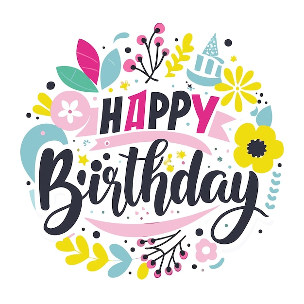 Premium Vector | Happy Birthday Greeting card vector illustration Premium Vector | Happy Birthday Greeting card vector illustration