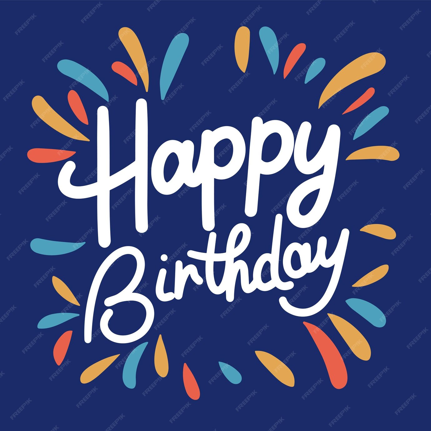 Premium Vector Happy Birthday Inscription Handwriting Text Banner
