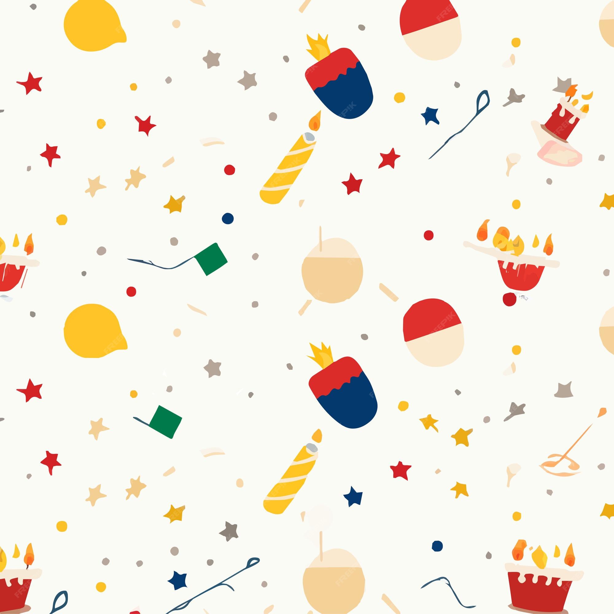 Premium Vector | Happy Birthday Seamless Pattern Premium Vector | Happy Birthday Seamless Pattern