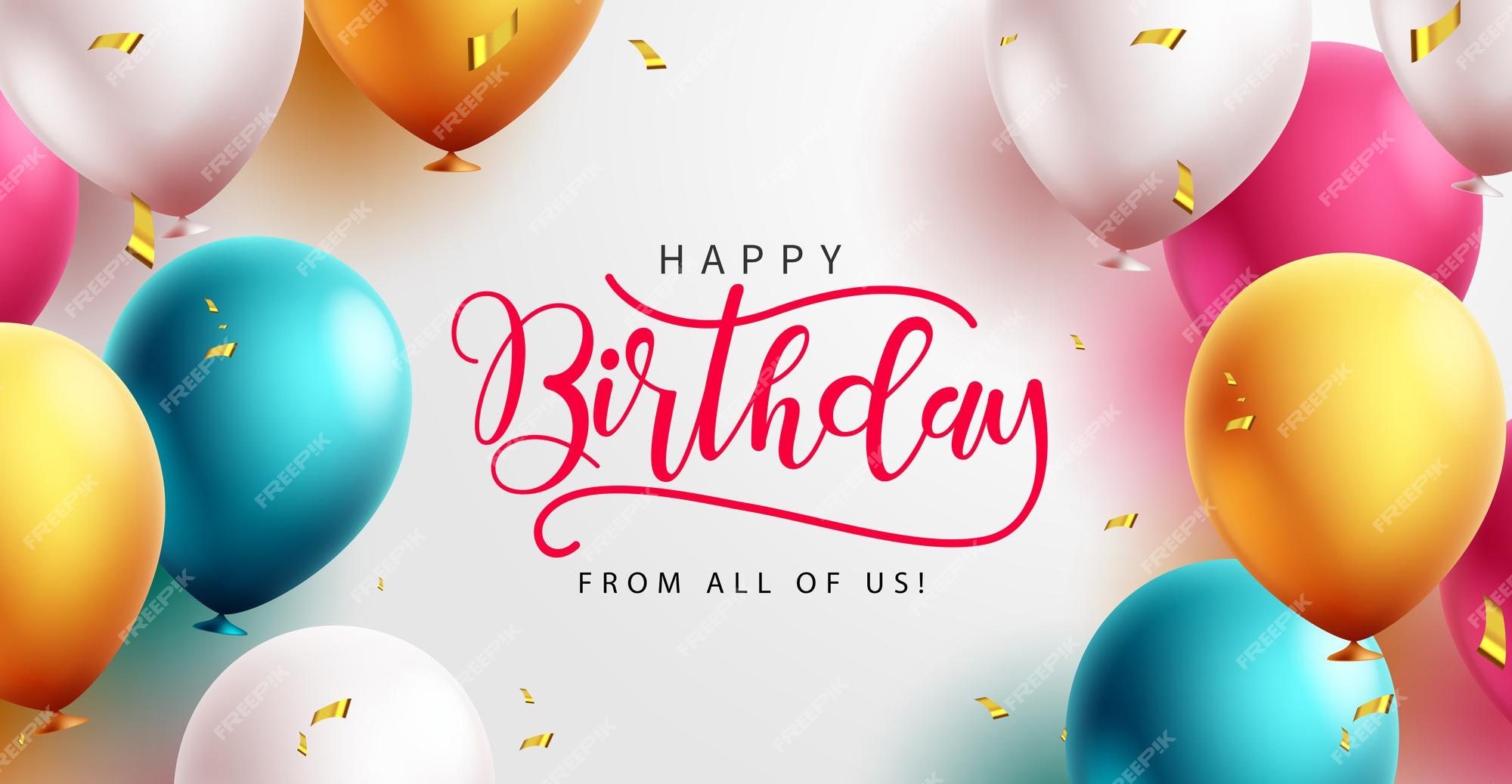 Premium Vector Happy Birthday Text Vector Design Birthday Balloon