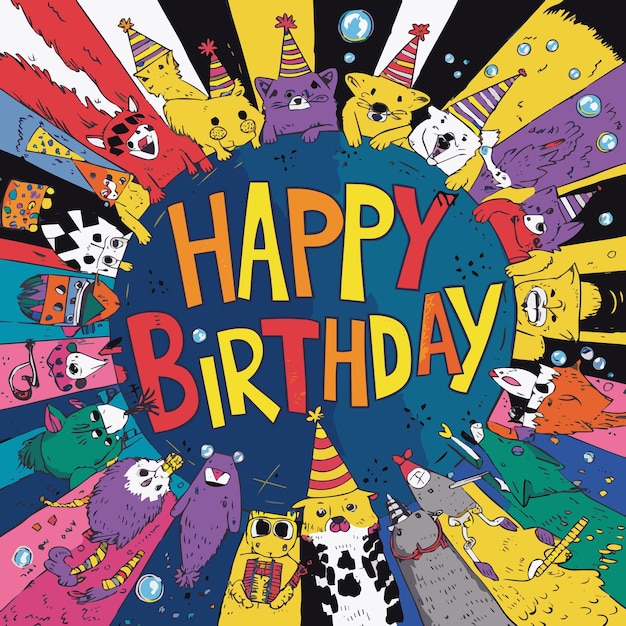Premium Vector | Happy Birthday typography Premium Vector | Happy Birthday typography