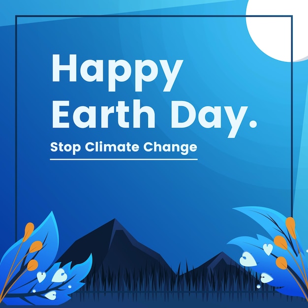 Premium Vector Happy Earth Day Poster Template Vector Illustration