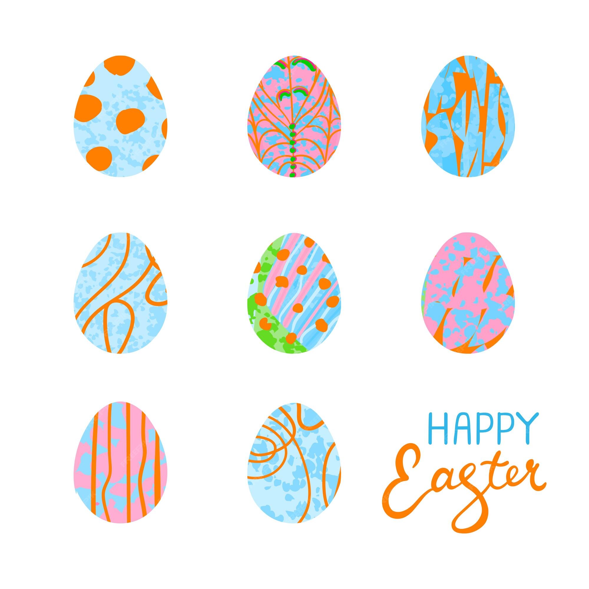 Premium Vector Happy Easter Greeting Card