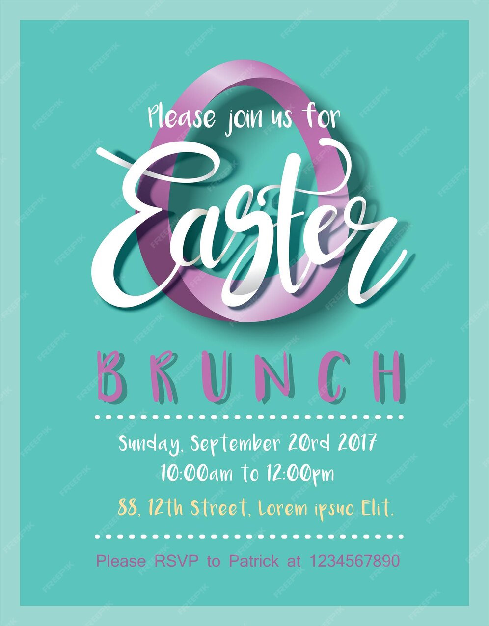 Premium Vector Happy Easter Lettering Background