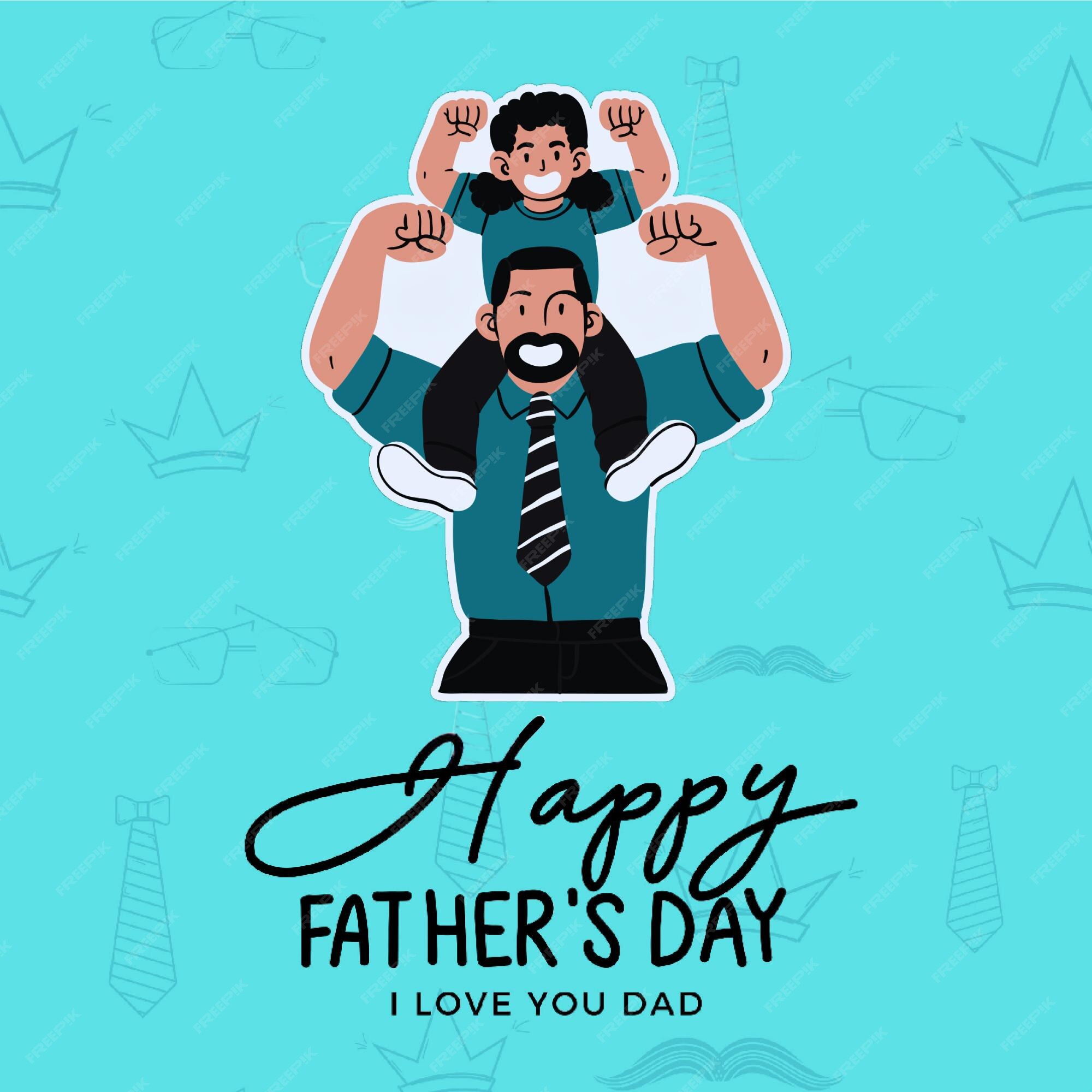 Premium Vector Happy Fathers Day To The Best Dad Instagram Post Template Design Vector