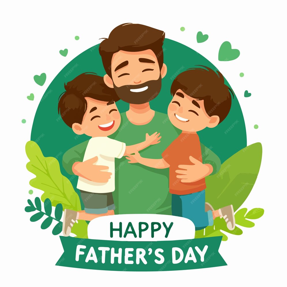 Premium Vector | Happy fathers day flat drawn vector with fathers day ... Premium Vector | Happy fathers day flat drawn vector with fathers day ...