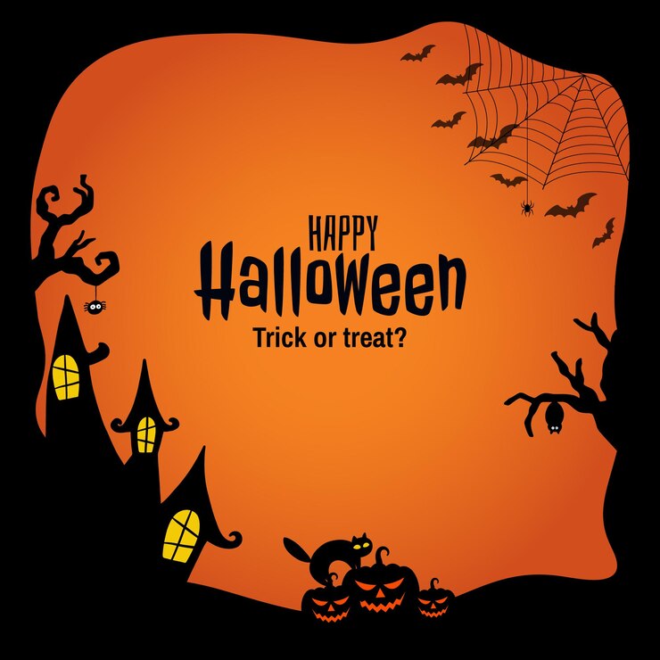 Premium Vector Happy Halloween Post Black And Orange