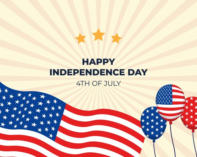 Premium Vector Happy Independence Day United States Of America 4th Of